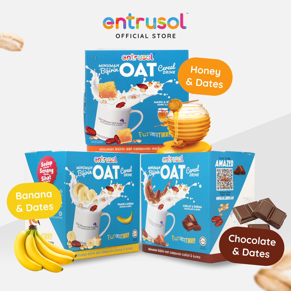 [Triple FunTasteTiKKK] Entrusol Oat Cereal Drink (30 x 30g) - Halal ...