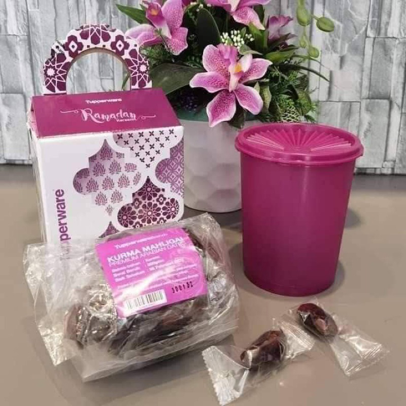 Tupperware Kurma Gift Set - Kurma 300g, Deco Canister Junior 1.2L ...
