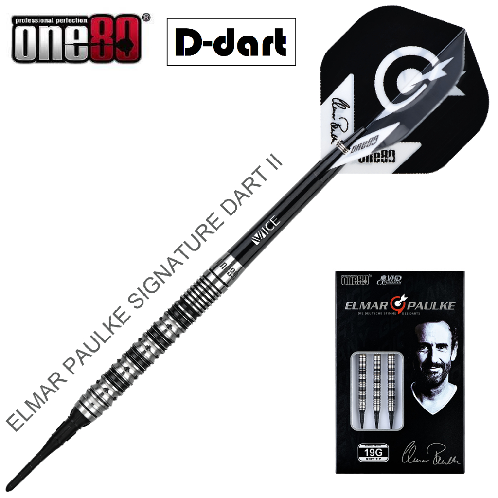 ONE80 SOFT TIP DART - 19G ELMAR PAULKE SIGNATURE DARTS (19G) | Shopee ...