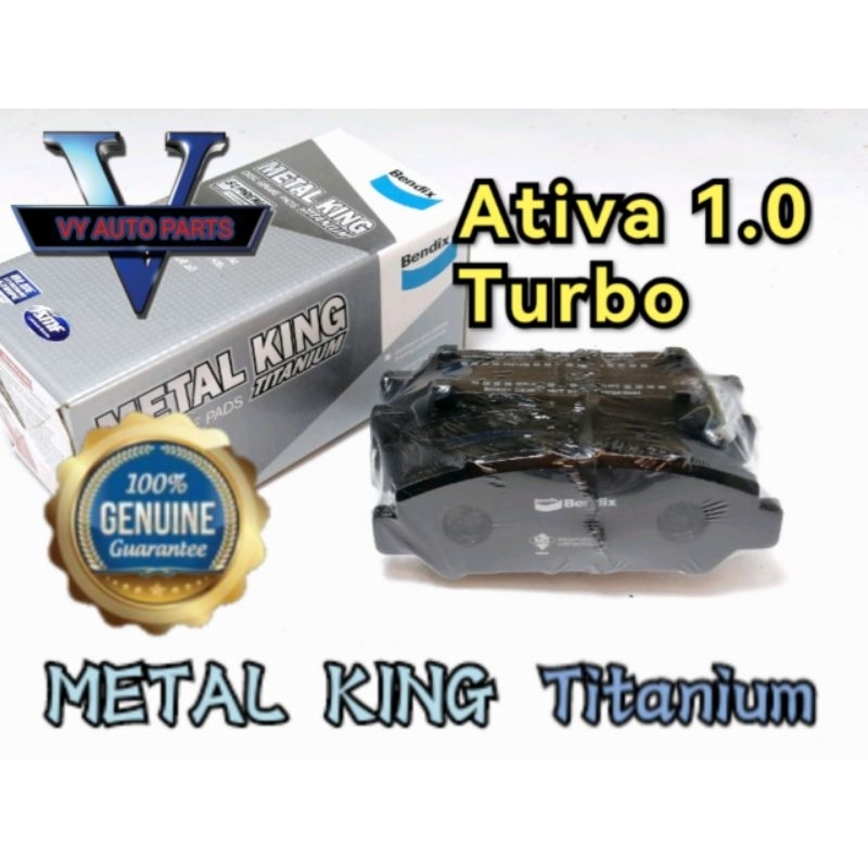Bendix Metal King Disc Brake Pad Perodua Ativa 1.0 Turbo Alza 2022 W150 ...