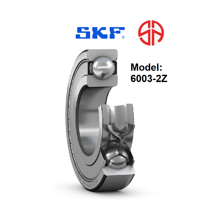 SKF 6003-2Z Deep Groove Ball Bearing Non Contact Metal Shield Metal ...