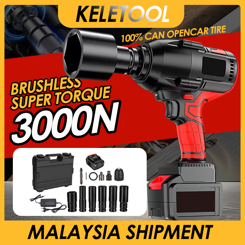 Rechargeable high-torque impact wrench can open the car tire socket two ...