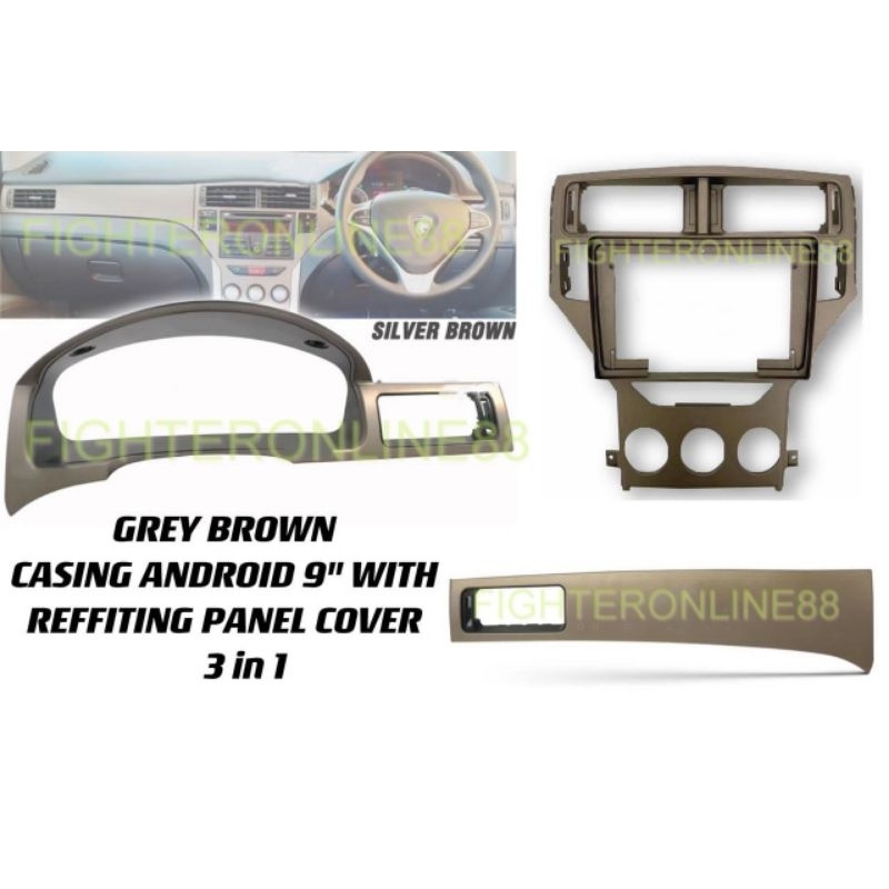 3 IN 1 GREY BROWN KIRI+TENGAH+KANAN Proton Preve Suprima 9" inch Casing ...