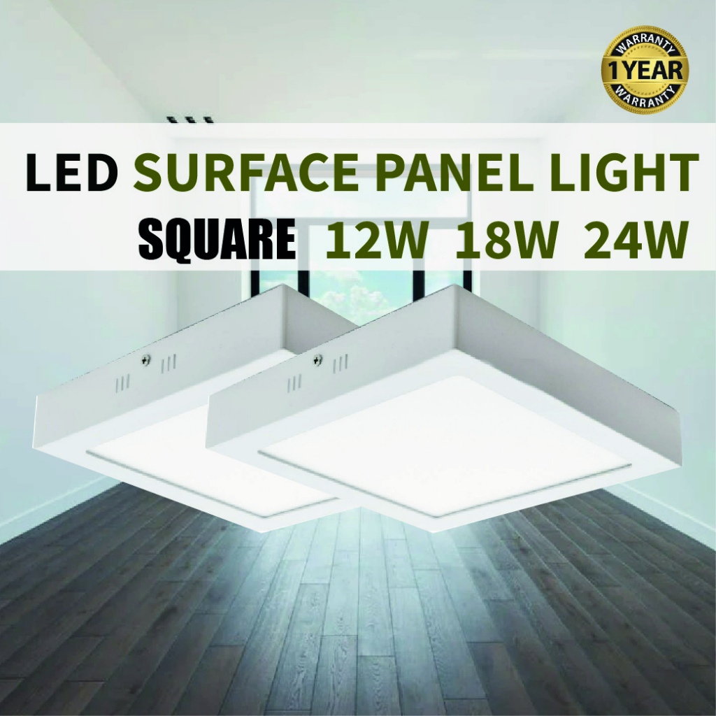 12W ( 6'' ) 18W ( 8'' ) 24W ( 12'' ) SQUARE SURFACE DOWNLIGHT PANEL ...