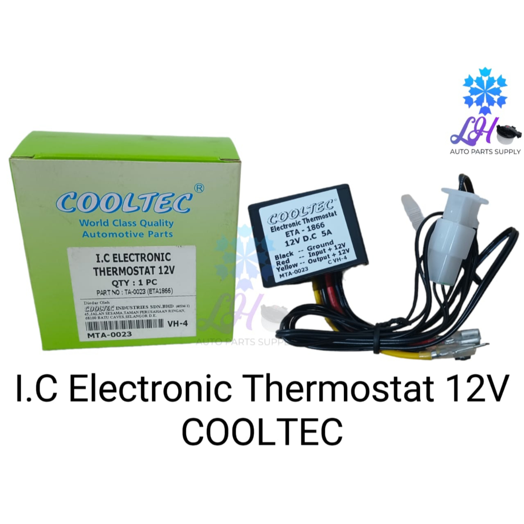 (COOLTEC/WORLD COOL) I.C Electronic Thermostat 12V/24V Without Knob | Shopee Malaysia