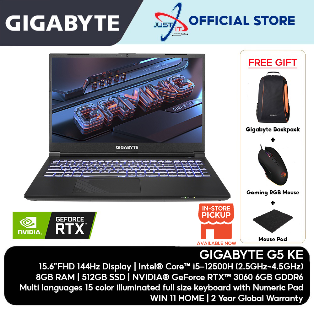 Gigabyte G5 KE - Gaming Laptop ( I5-12500H 8GDR4 512SSD / RTX3060 6GDR6 ...