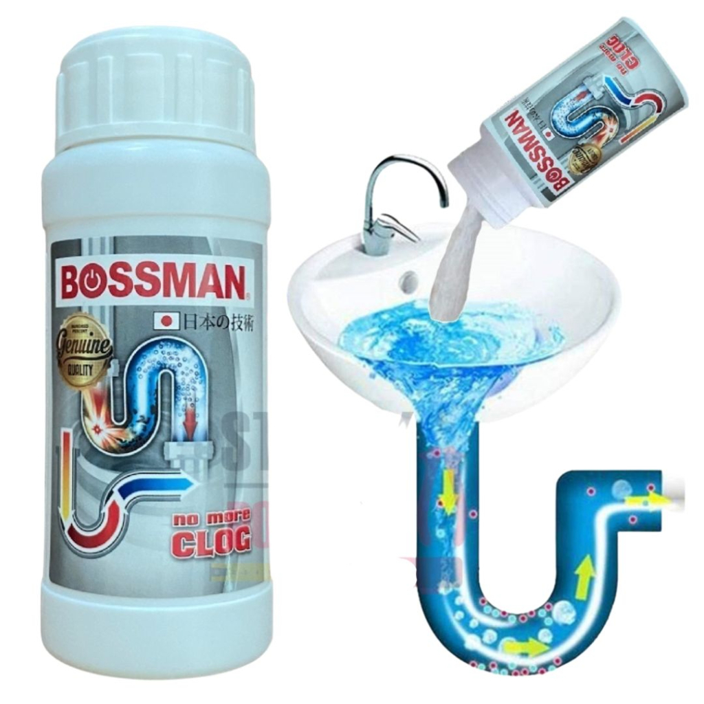 BOSSMAN 110G NO MORE CLOG / DRAIN CLOG REMOVAL / DRAIN CLEANER / HOME ...