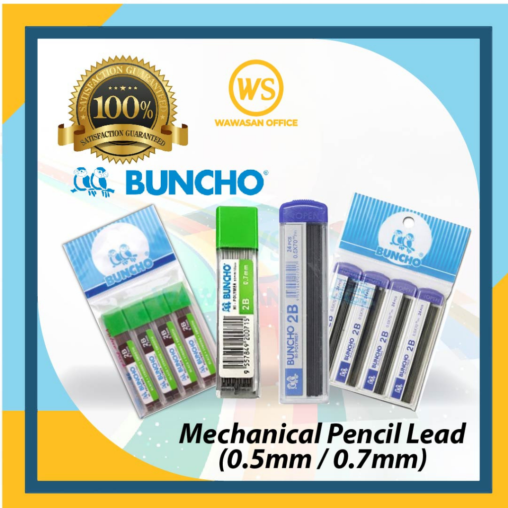 BUNCHO Pencil Lead / Buncho Hi Polymer 2B Lead / Mechanical Pencil Lead ...
