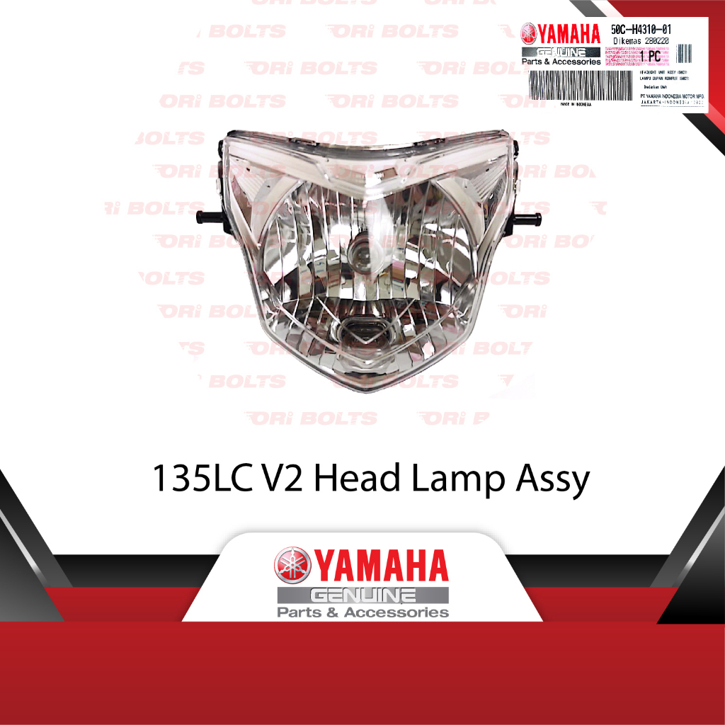 Yamaha Original 135LC V2 (4001) Head Lamp Assy Lampu Depan - 50C-H4310 ...