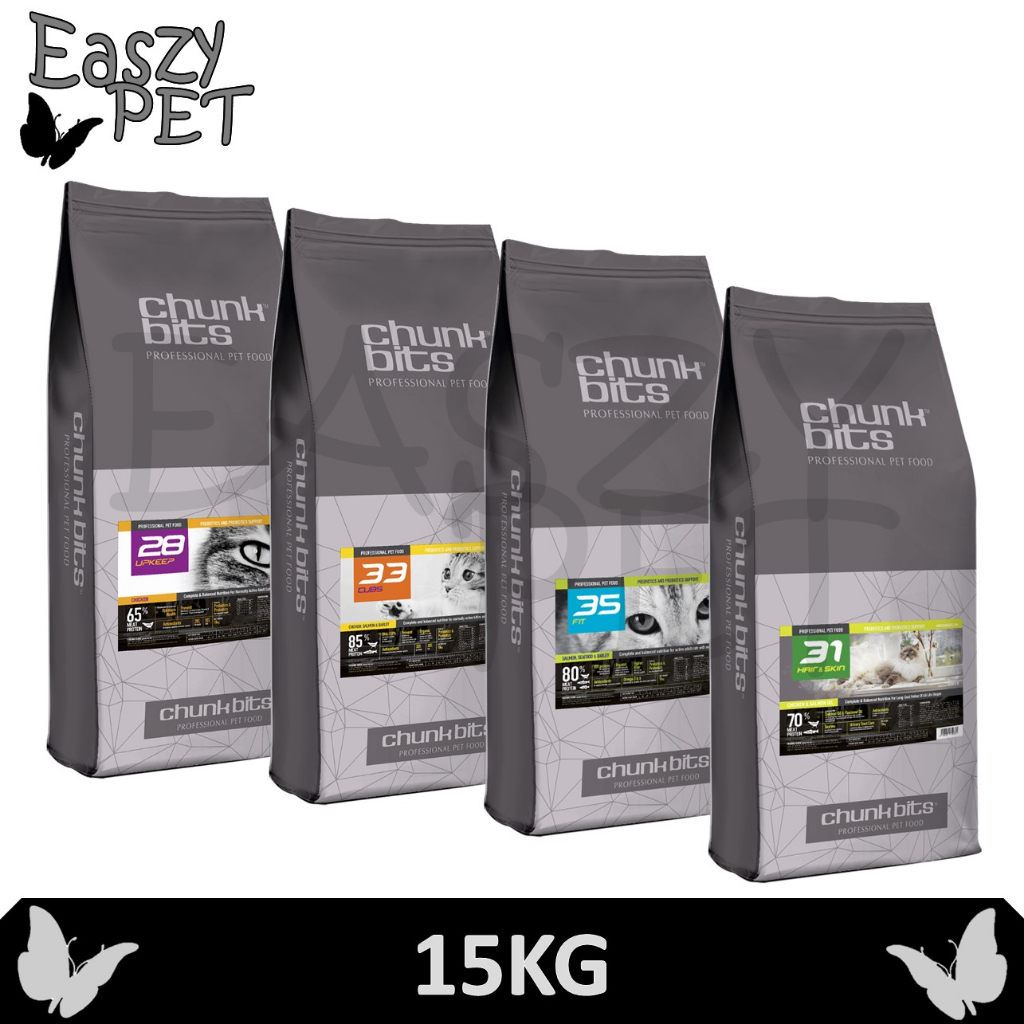 Chunk Bits Cat Dry Food 15kg (28 Up keep Chicken ,31 Hair & Skin ...