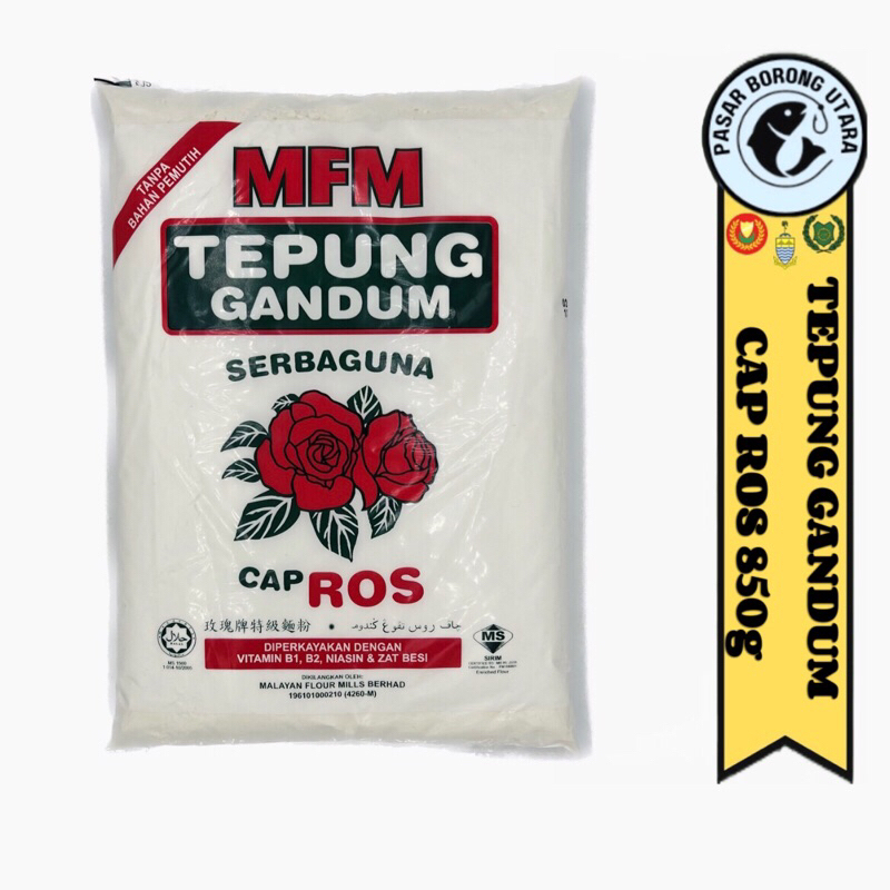 TEPUNG GANDUM CAP ROS 850gram | Shopee Malaysia
