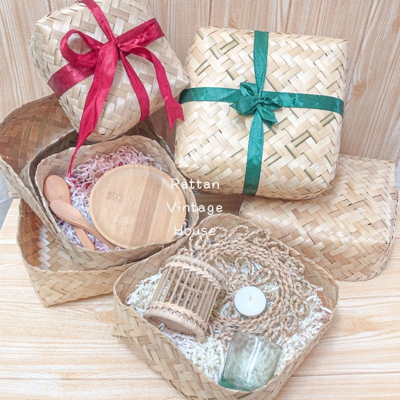 (Rattanvintage) 🔥 Bamboo Besek 12cm Besek 15cm | Besek 20cm Besek 25cm ...