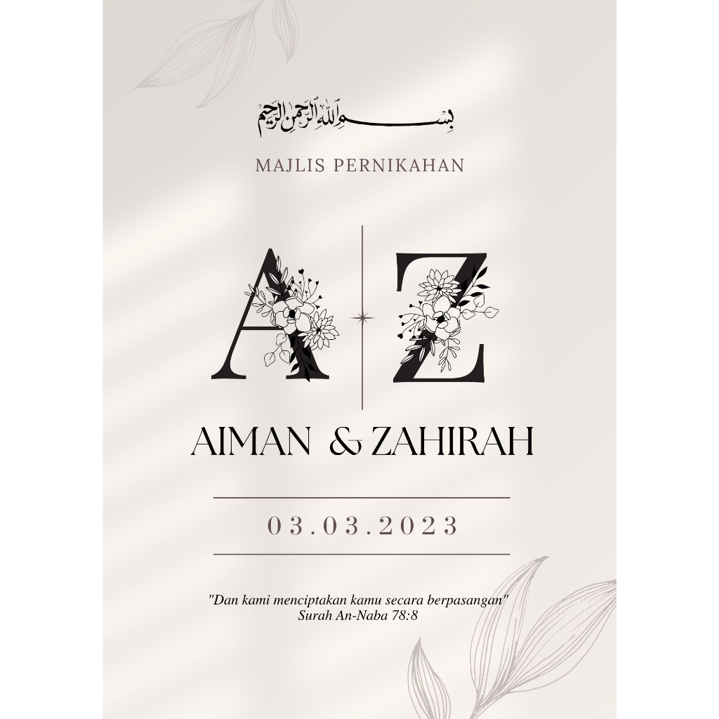 Kad Kahwin Digital | E-Card Wedding Invitation | Digital Invitation ...