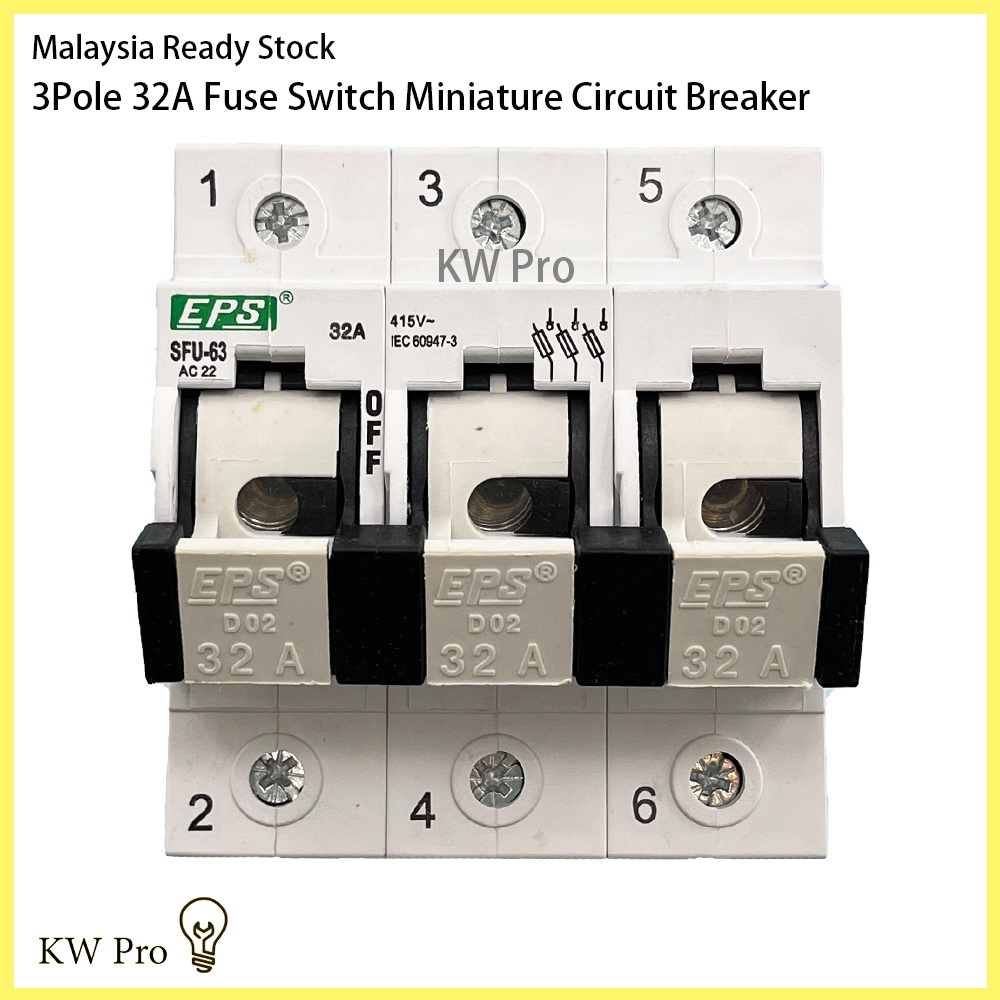 Main Switch 3Pole 32A Switch Fuse Switch Miniature Circuit Breaker with ...