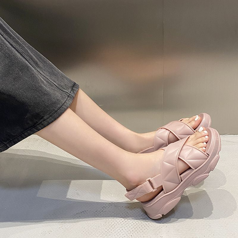 Street fashion cross strap rubber shoes Velcro fasten 街头时尚交叉鞋面魔术贴4CM ...