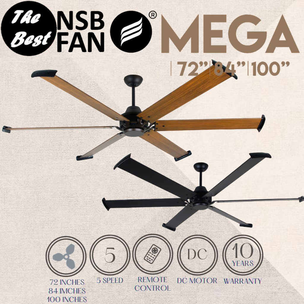 NSB Fan Mega DC Motor Giant Fan 72 / 84 / 100 Inches Ceiling Fan ...