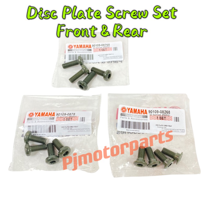 ( 4pcs / 1 Set ) Front & Rear Disc Plate Skrew Screw Piring Skru Depan ...