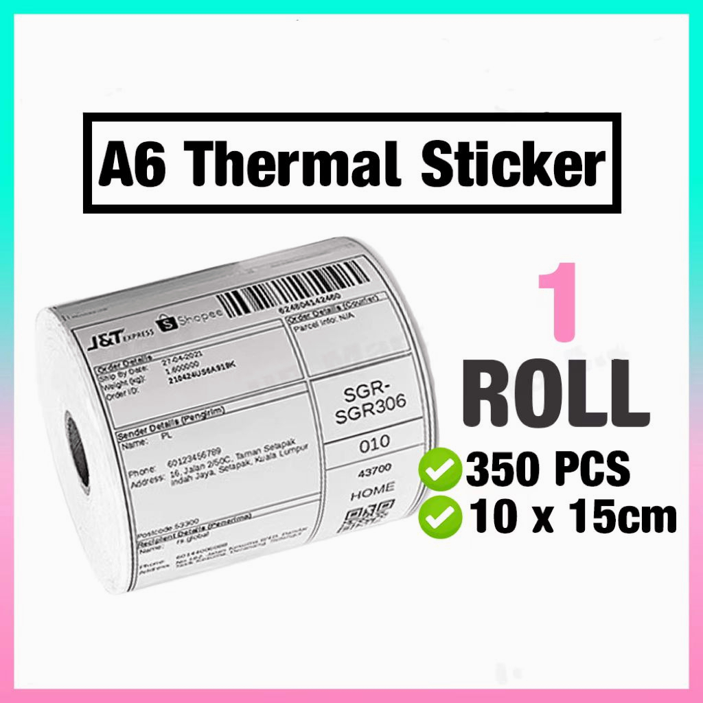 350pcs Thermal Paper Label Sticker 10 x 15 cm Airway Bill Sticker ...