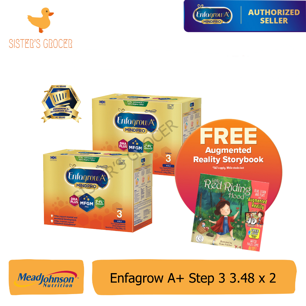 Enfagrow A+ Mindpro 2FL Step 3 Original 3.48kg x 2 FREE Story Book ...