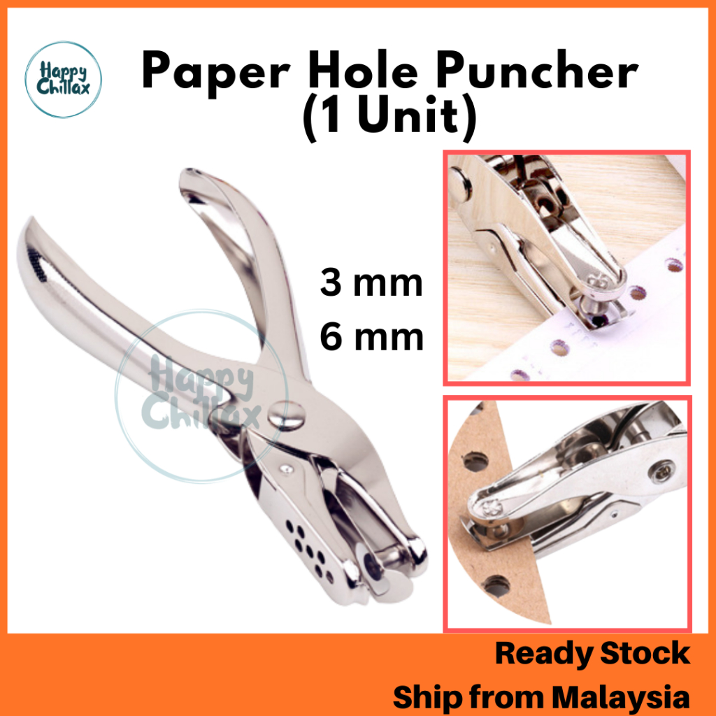 Paper Hole Puncher 3mm 6mm / Penumbuk Lubang Kertas / 手动纸张打孔器 | Shopee ...