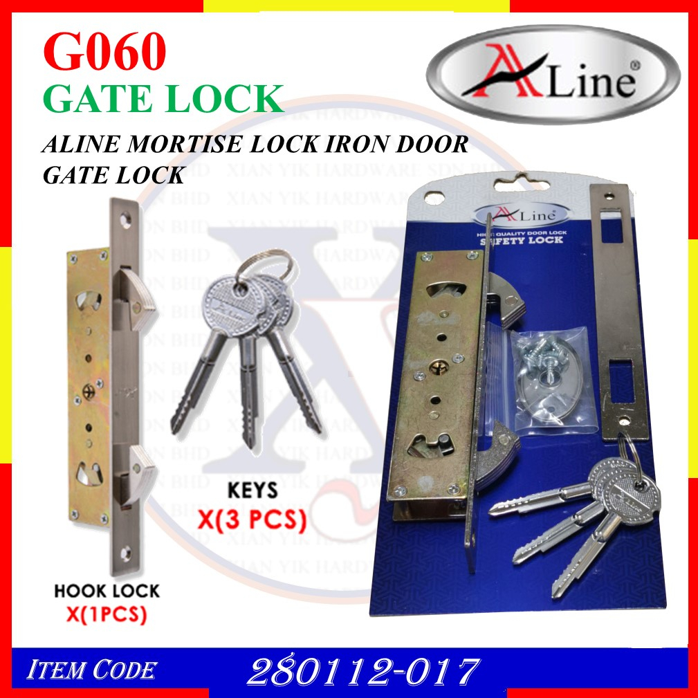 ALINE G060 (280112-017) ALINE MORTISE LOCK IRON DOOR GATE LOCK | Shopee ...