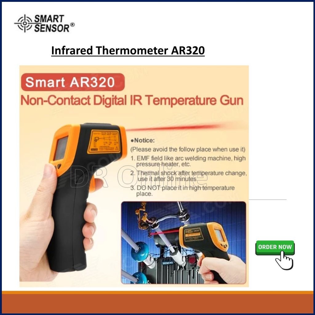 Infrared Thermometer Gun Temperature Digital Penembak Pengimbas Suhu Termometer Smart Sensor ...