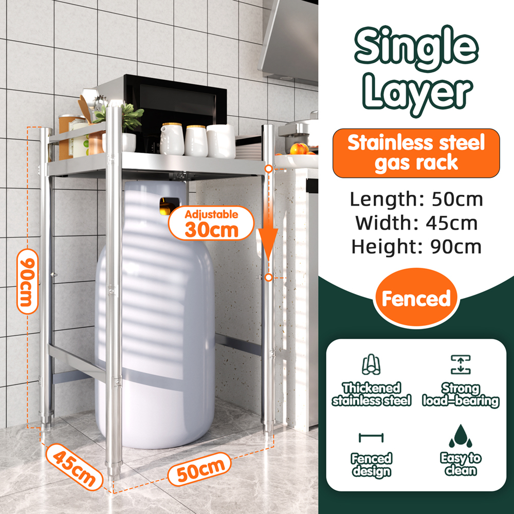 Rak Dapur Gas Upgraded Stainless Steel 3 Tier Kitchen Stove Rack with ...