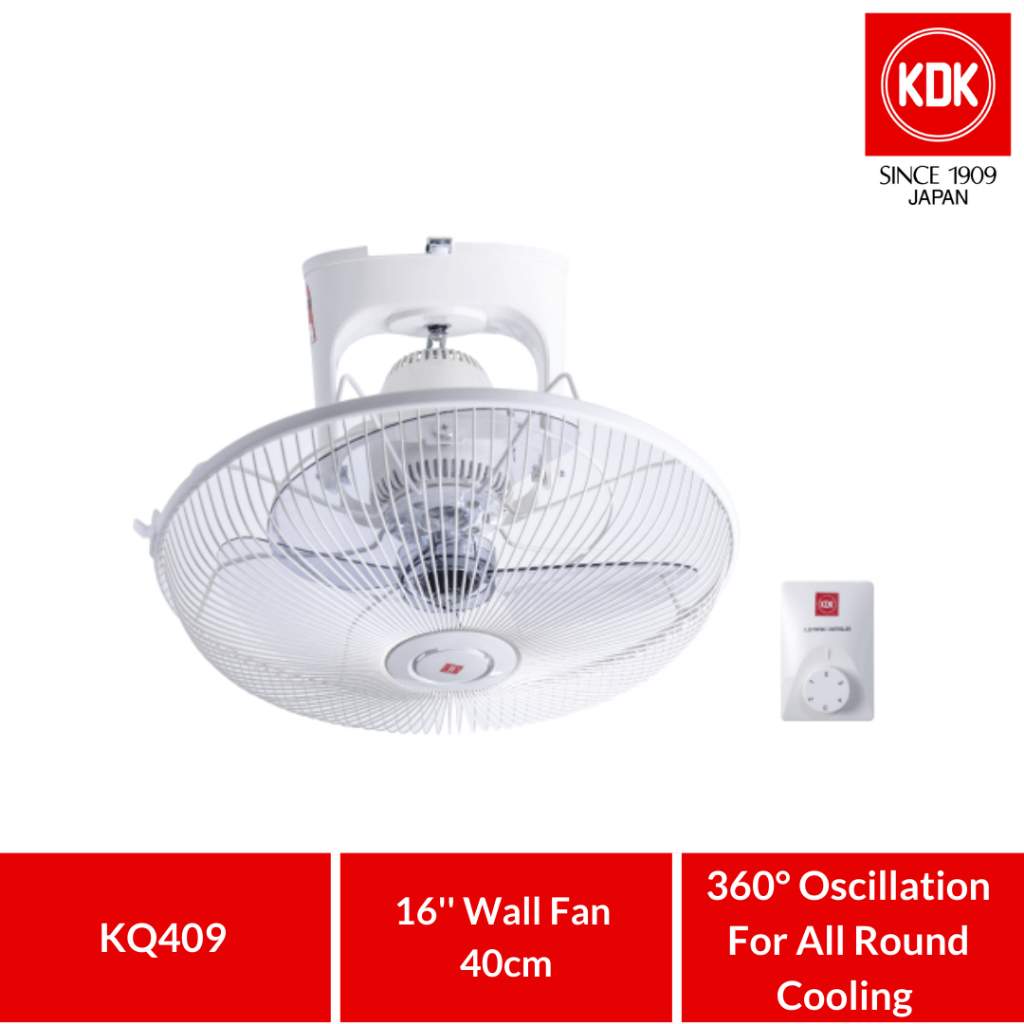 KDK 16" Wall Fan / Auto Fan KU408 / KC-4GR / KQ-409 [Ready Stock ...