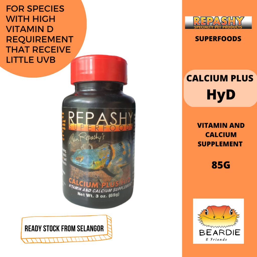 REPASHY SUPERFOODS CALCIUM PLUS HYD VITAMIN SUPPLEMENT 85G REPTILE ...