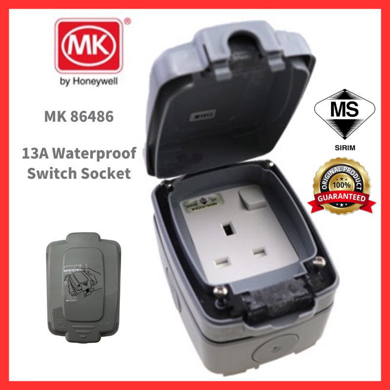 🔥READY STOCK🔥MK 86486 Masterseal Compact 13A IP66 Weatherproof Switch ...