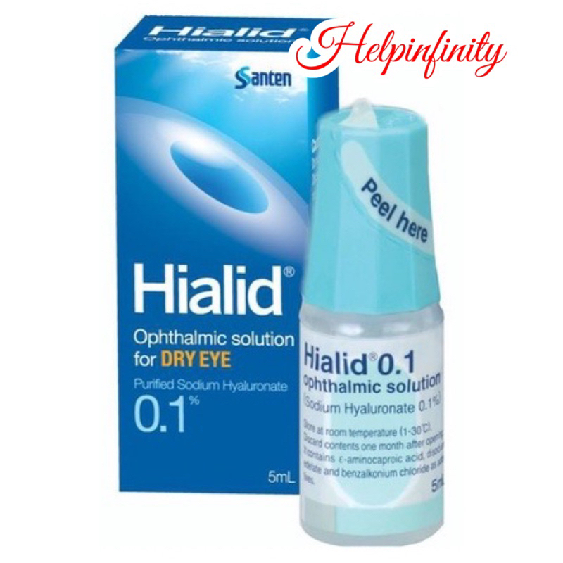 Santen Hialid 0.1% Ophthalmic Eye Drops 5ml Sodium Hyaluronate for Dry ...