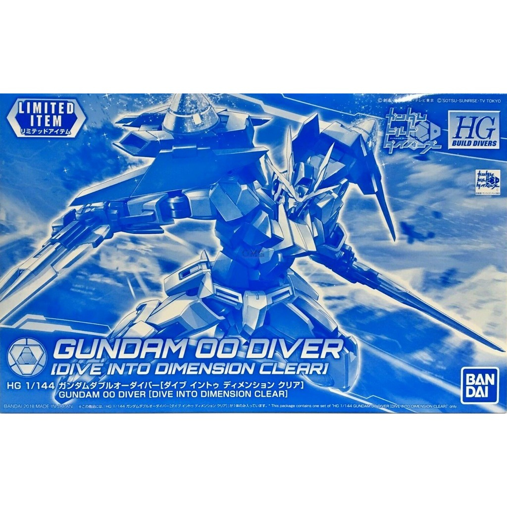 [P Bandai] HGBD 1/144 Gundam OO Diver (Dive Into Dimension Clear Ver) Limited HG Plastic Model ...