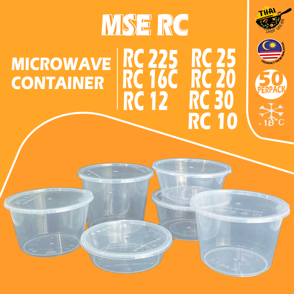 Food Container Microwave PP Round Disposable Plastic with Lid Bekas ...