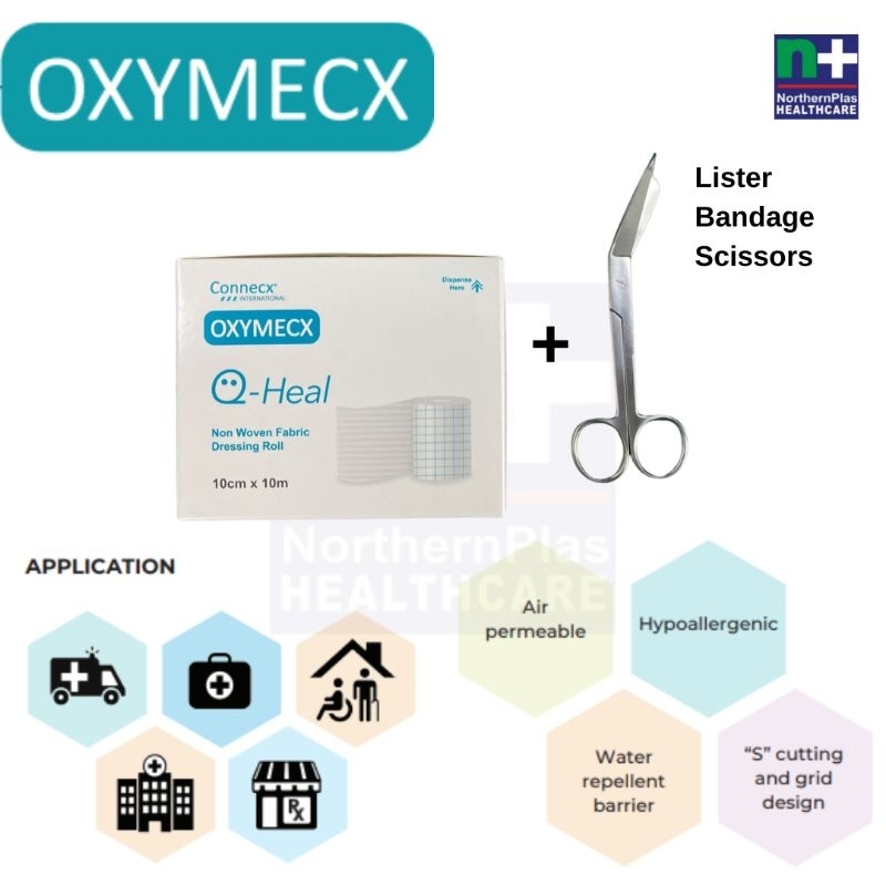 Non Woven Fabric Dressing Roll Q-Heal Oxymecx Connecx 5cm/10cm With ...