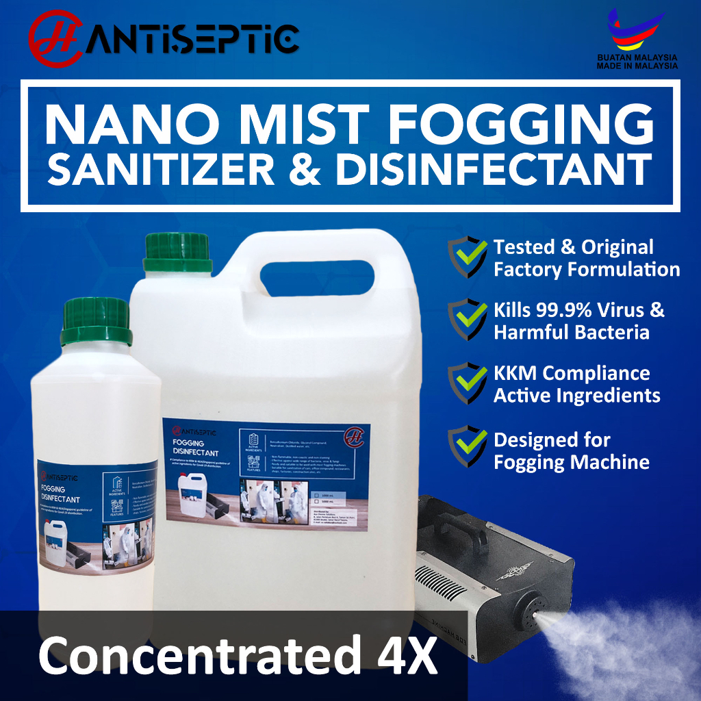Nano Mist Fogging Disinfectant Liquid 4x Concentrated [1L - 5L] - KKM ...