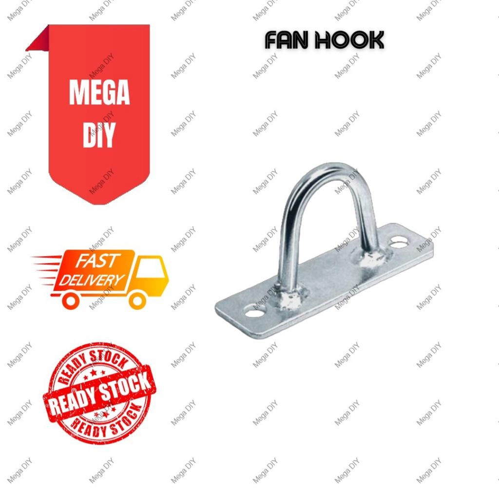 D-Type Ceiling Hook Fan Hook Ceiling Bracket Fan Bracket Cangkuk Hook ...