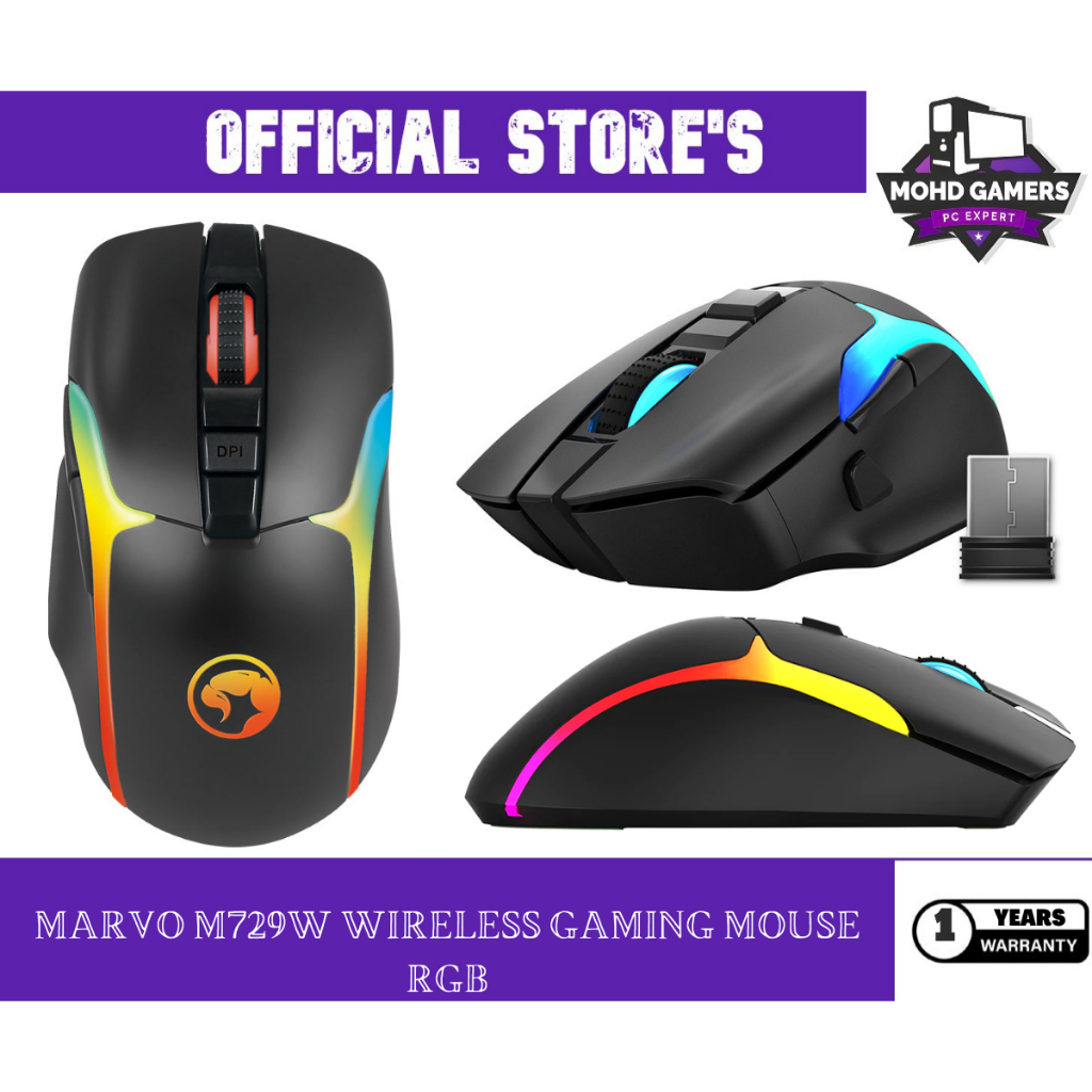 MARVO M729W WIRELESS GAMING MOUSE RGB | Shopee Malaysia