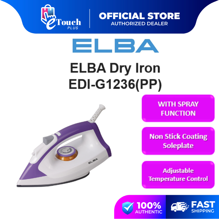 ELBA Dry Iron EDI-G1236(PP) | Shopee Malaysia