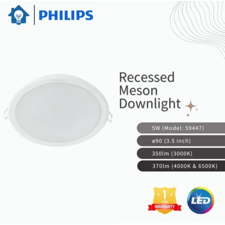 Philips Meson LED Recessed Downlight Round / Square (3000k / 4000k ...