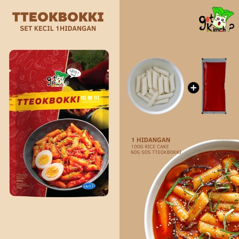 Set Tteokbokki GotKimchi 6hidangan topokki topoki dukbokki korean rice ...