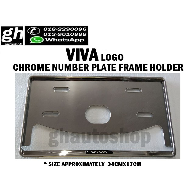 VIVA logo chrome number plate frame holder | Shopee Malaysia