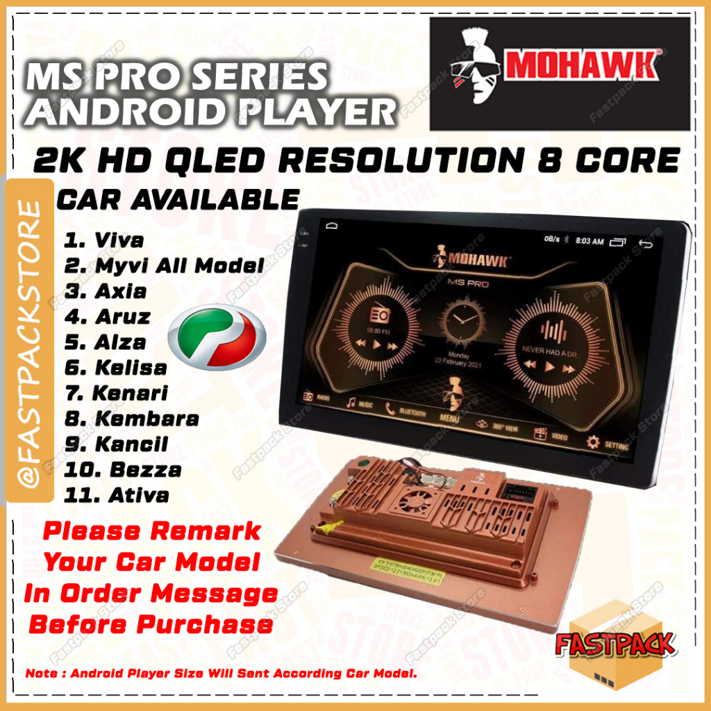 Mohawk MS PRO Series 2K Car Android Player Plug n Play QLED 360 Camera ...