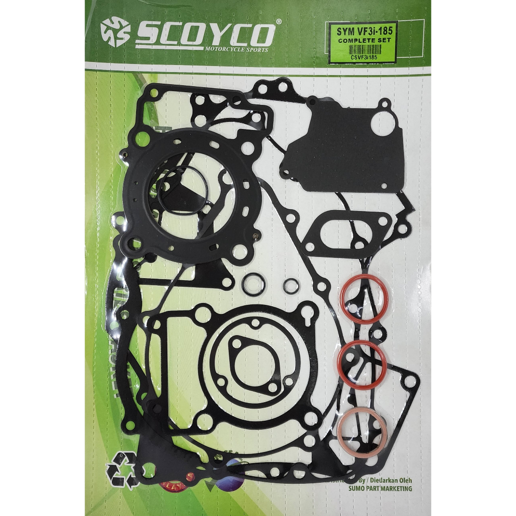 GASKET TOP SET , OVERHAUL SYM VF3I-185 (BLOCK GASKET METAL FOAM ...