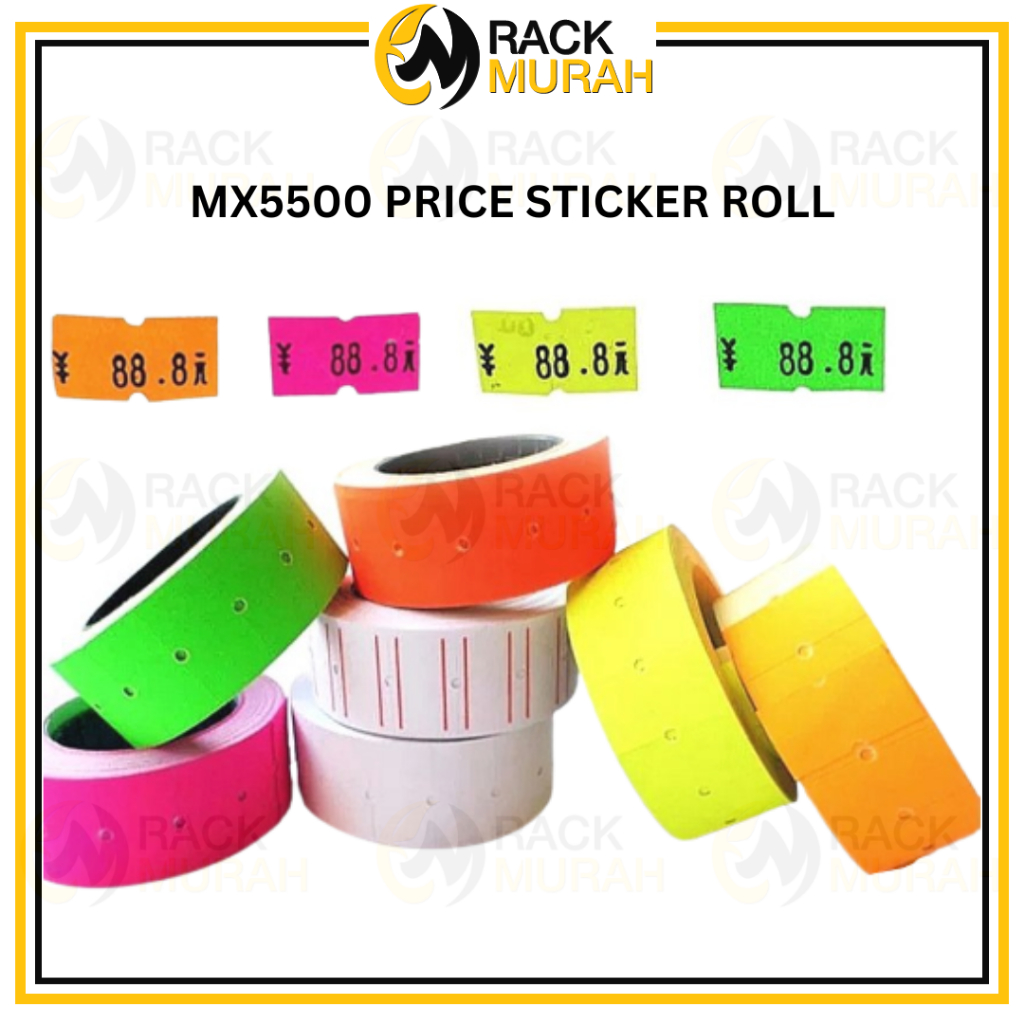 PRICE STICKERS ROLL / STICKER PUCNH HARGA / STICKER HARGA (MX-5500 ...