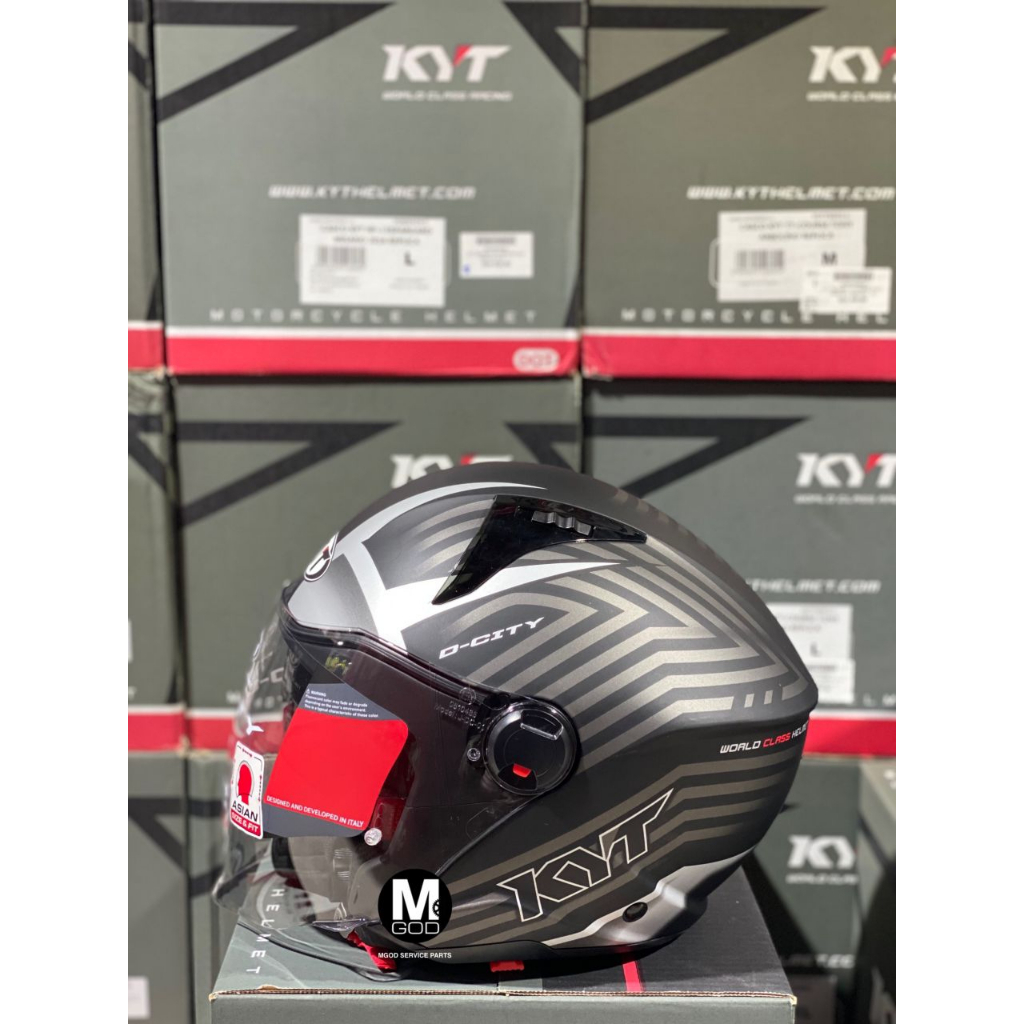 KYT D-CITY DCITY D CITY KYT HELMET OPEN FACE DOUBLE VISOR HELMET 100% ...