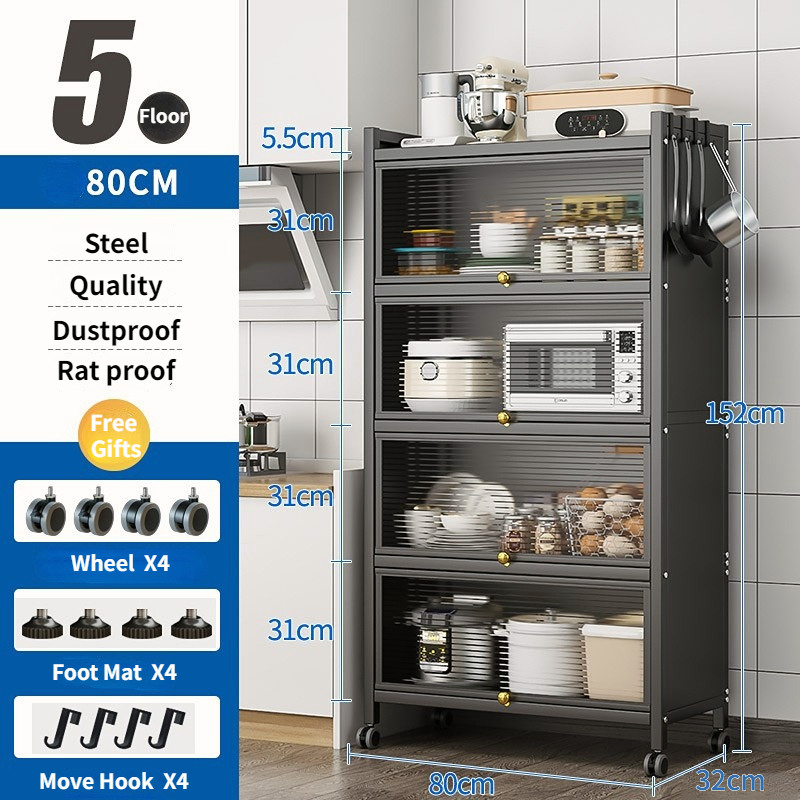 Rak Dapur Kabinet Kitchen Organizer Storage Rack Microwave Oven Self ...
