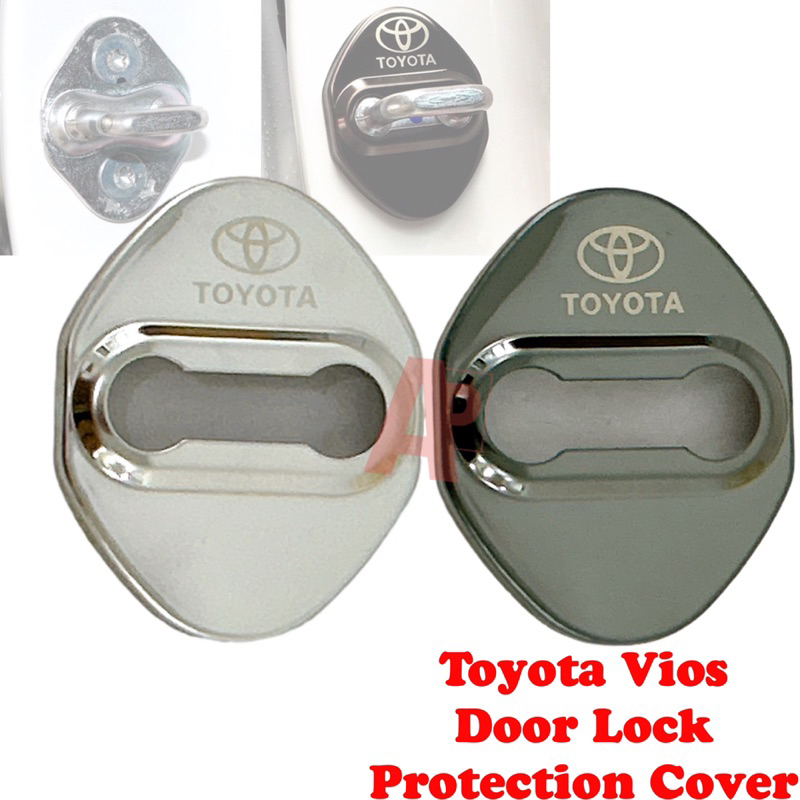 Toyota Vios Car Door Lock Door Protecion Cover Door Latch New Black and ...