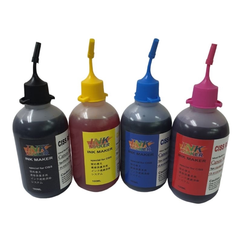 INK MAKER 100ML HIGH QUALITY CANON /HP REFILL INK | Shopee Malaysia