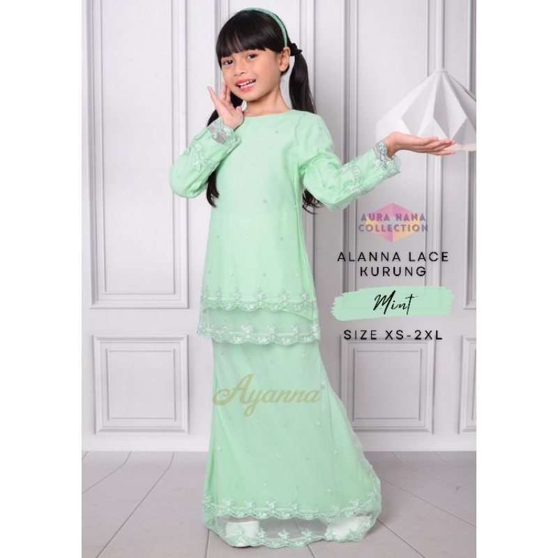 SEDONDON RAYA FAMILY TEMA MINT GREEN BAJU KURUNG KURTA BAJU MELAYU ...