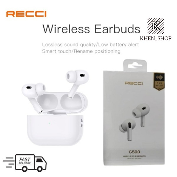 (1 Year Warranty )RECCI G500 WIRELESS EARPHONE EARBUDS BLUETOOTH HANDFREE ACTIVE NOISE ...